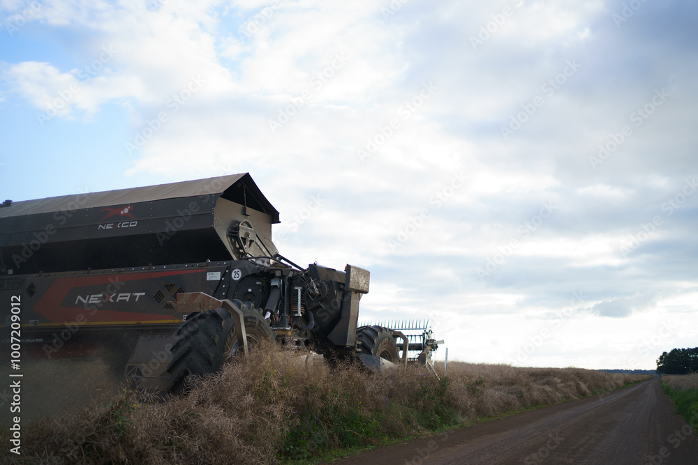 Nexat System Tractor on July 18, 2023 in Ukraine. Illustrative ...