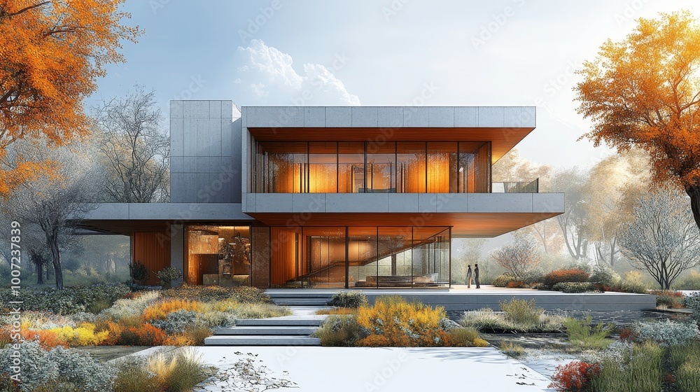 Modern Contemporary Museum Design, an architectural blueprint ...