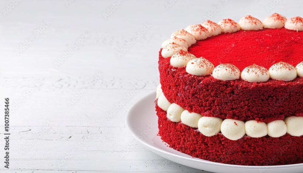 Red velvet cake is a red, crimson, or scarlet colored layer cake ...