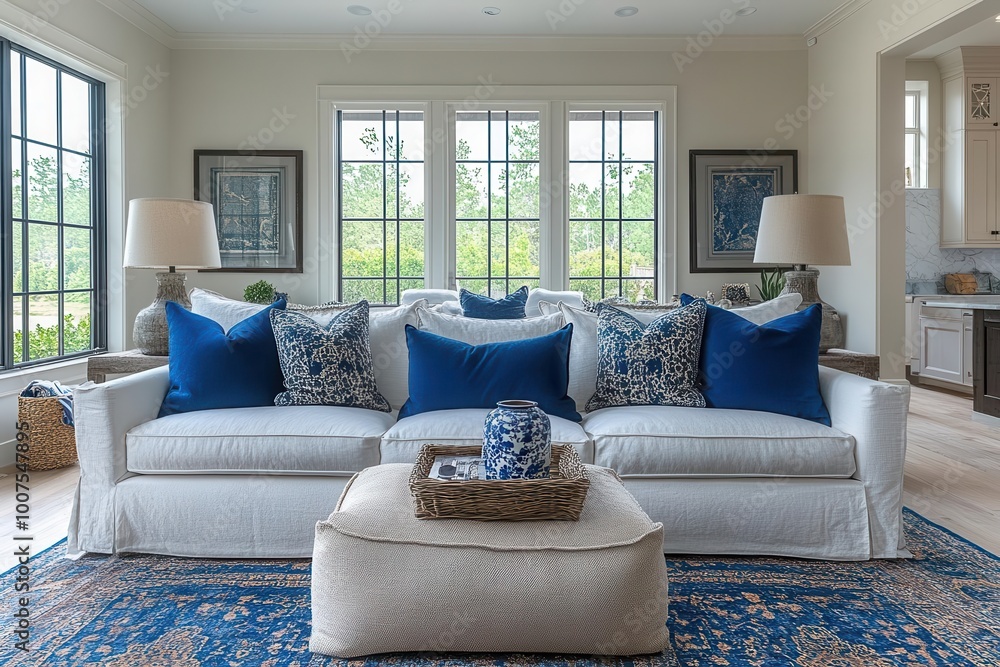 chic and inviting interior design showcasing harmonious color palettes ...