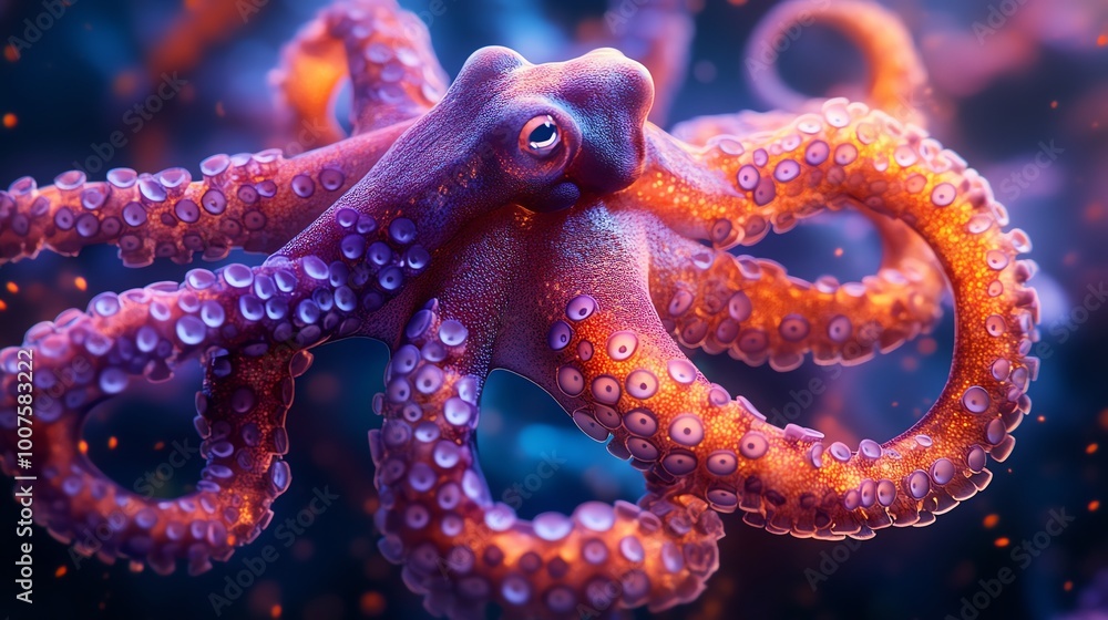 Octopus brain in action, with tentaclelike neurons spreading out ...