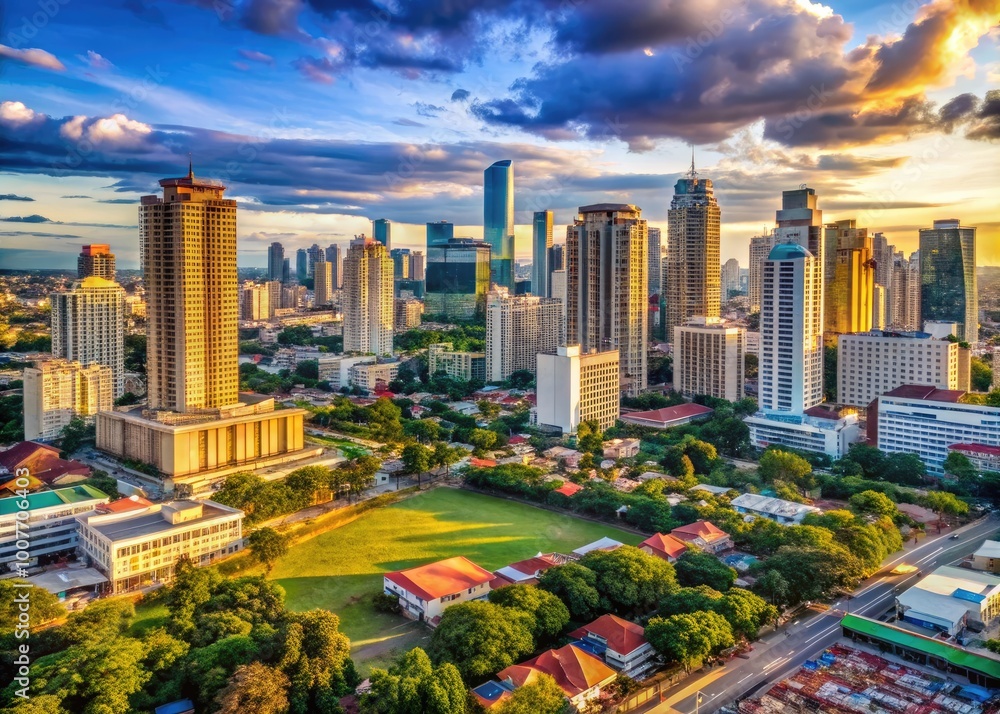 Stunning Urban Landscape of Manila, Philippines Showcasing Vibrant ...