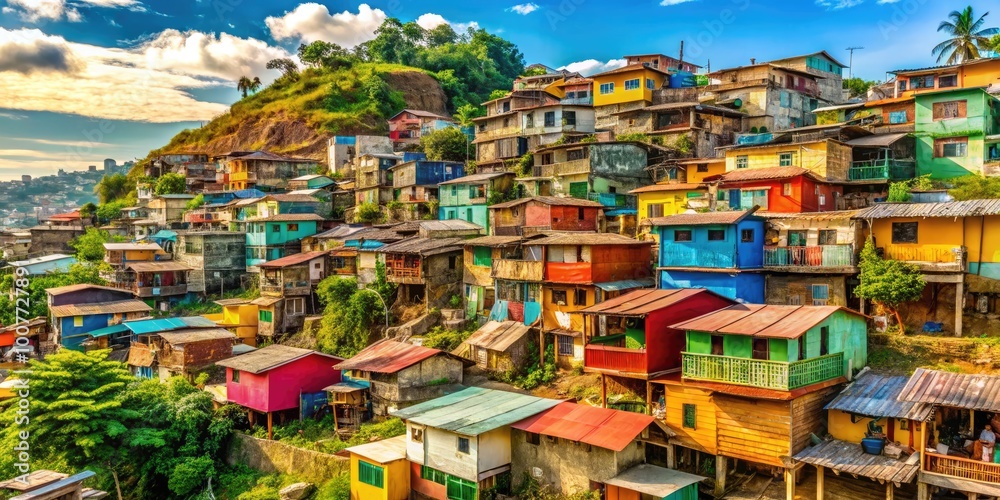 Vibrant Squatter Area in the Philippines Showcasing Resilient Community ...