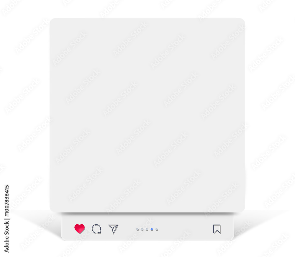 Social media post interface mockup. Social media mobile app page ...