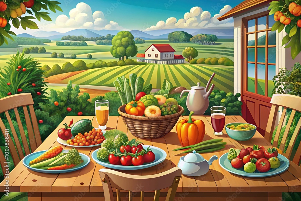 A visual journey depicting the transition from organic farming to fresh ...