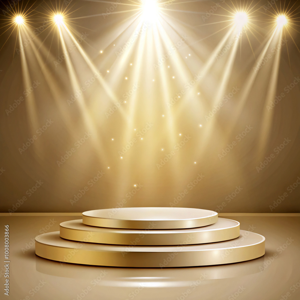 stage with spotlight. light, plate, podium, stage, show, illustration ...