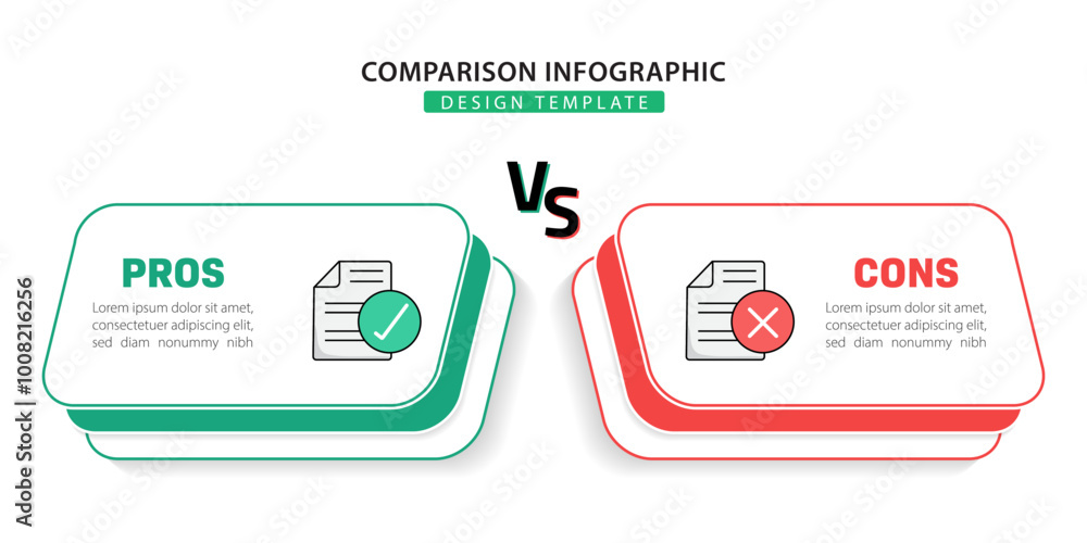 Comparison Infographic Design Template, Comparison between companies ...
