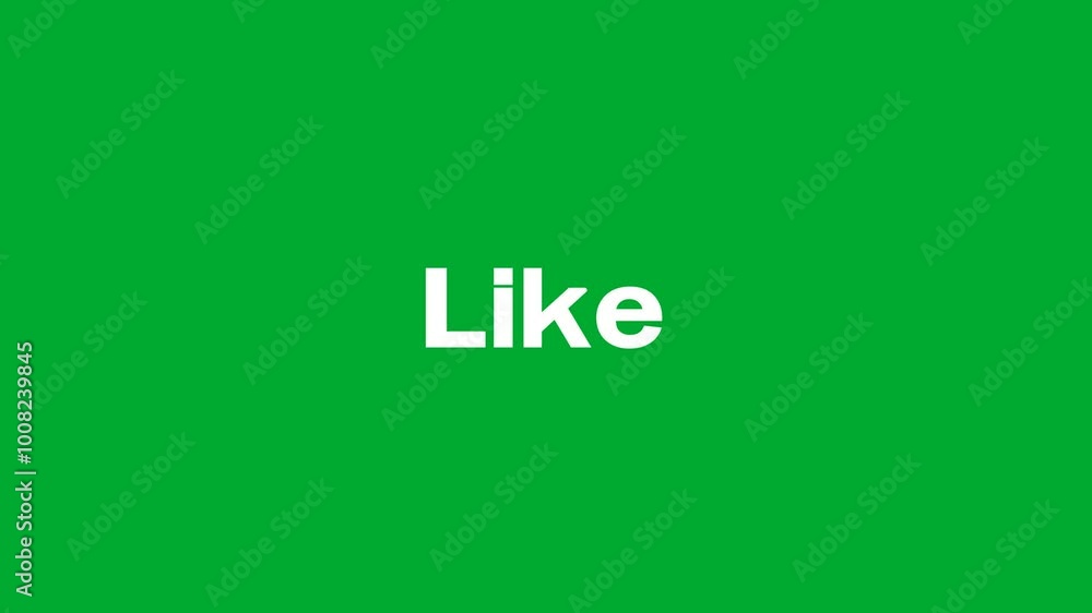 like Animated symbol on green background. Style Like Text animation ...