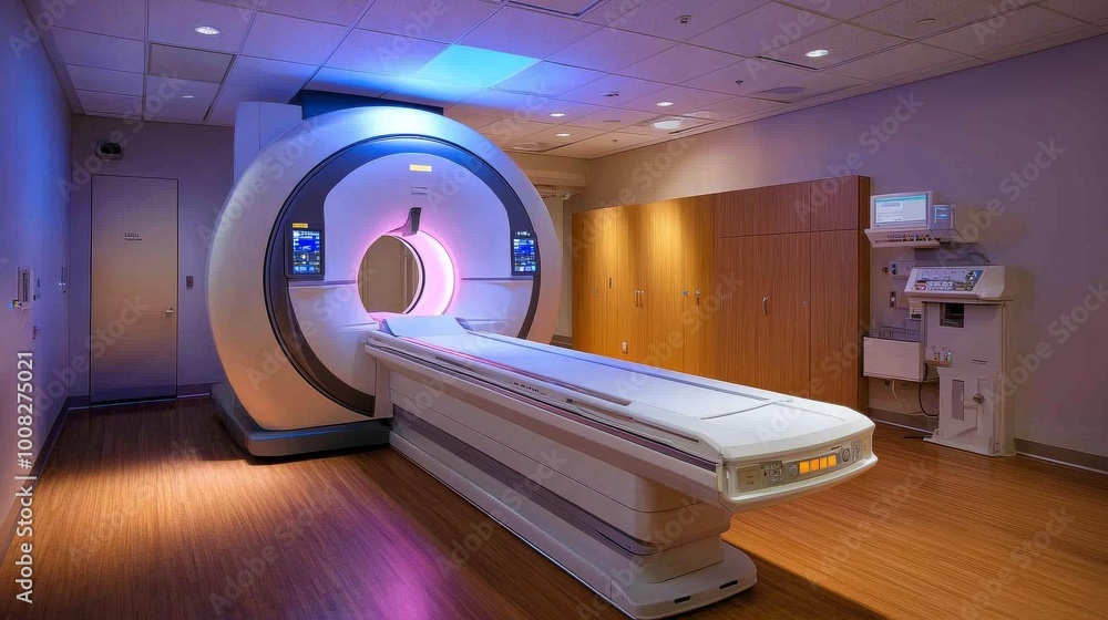 This is a photo of a special cancer treatment machine. It combines MRI ...