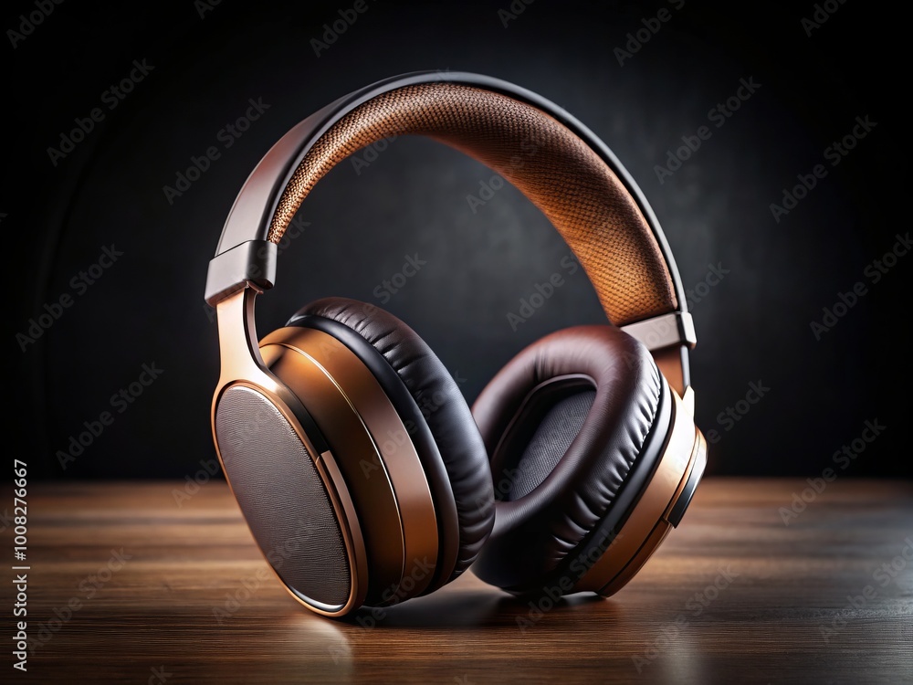 Wireless Headphones Displayed on a Monoblock Table Against a Sleek ...