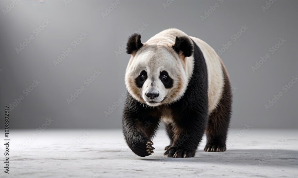 adult giant panda - Ailuropoda melanoleuca - is a bear species endemic ...