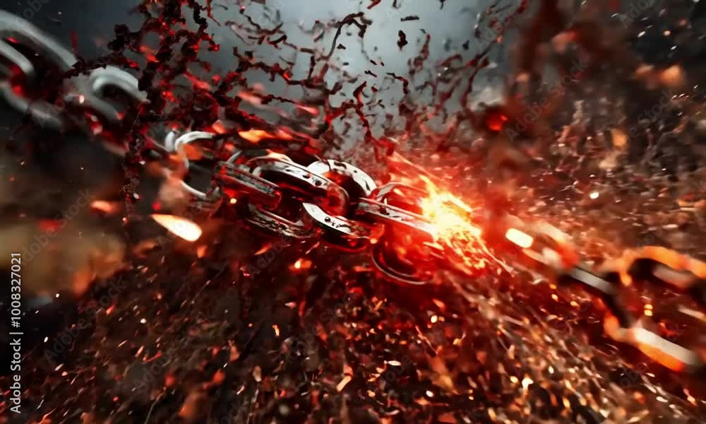 Generative ai motion animation of a burning chains Stock Video | Adobe ...