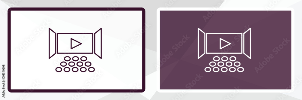film viewer outline icon. Linear vector from cinema concept. Thin line ...