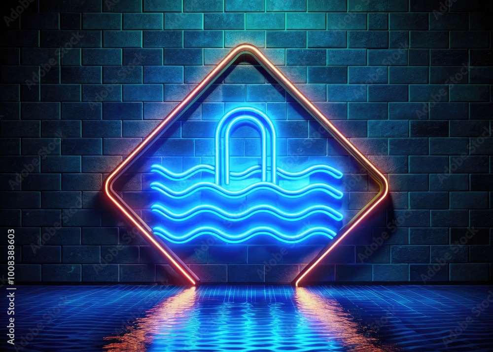 Chlorine Icon with Chemical Structure Symbol for Swimming Pool ...