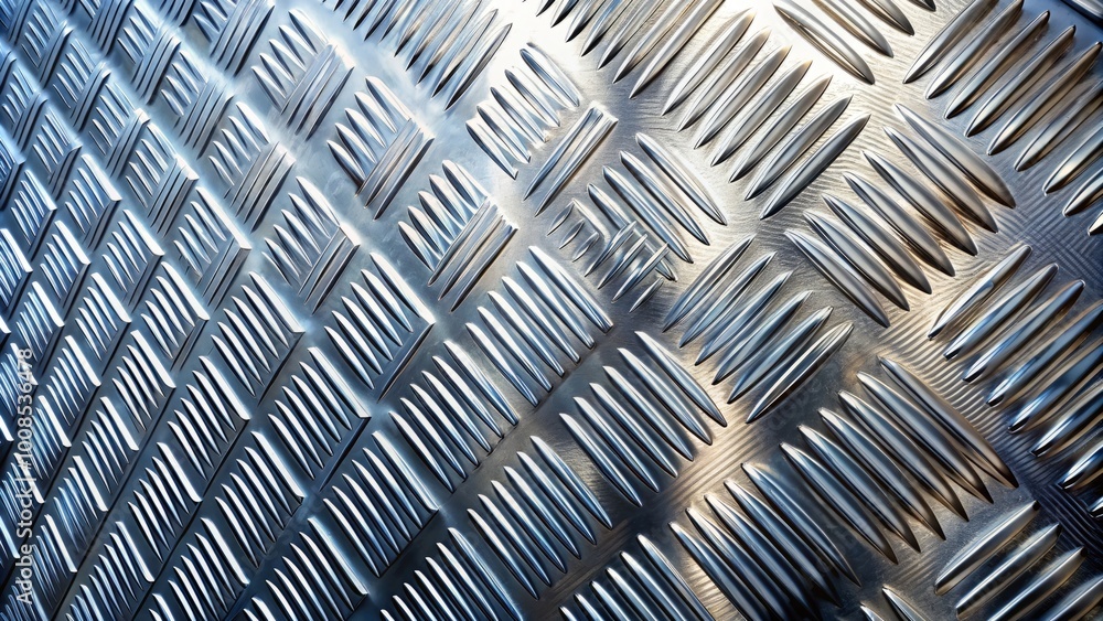 Silver smooth steel wall panels featuring textured patterns offer a ...