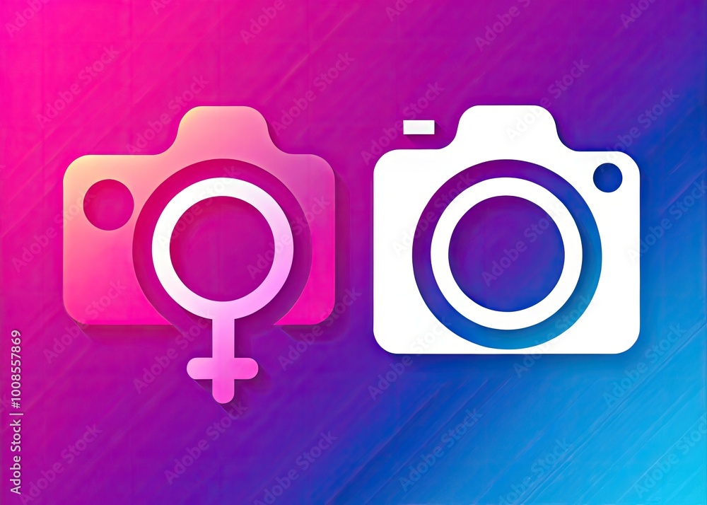 Gender Symbols for Female and Male Representation in Minimalist Vector ...