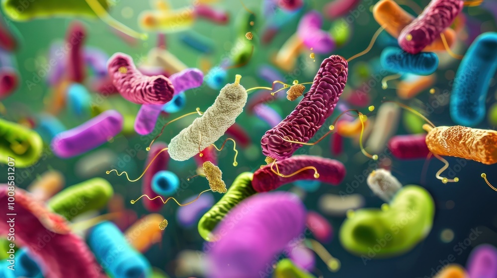 A digestive system illustration showing the balance of good and bad ...