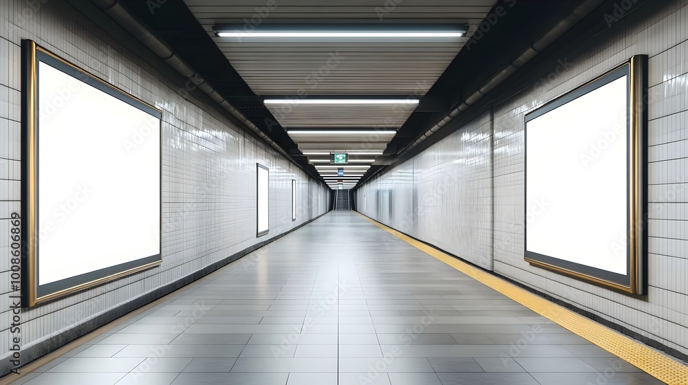 Subway Signs, Poster, Billboard Mockup Large format poster at ...