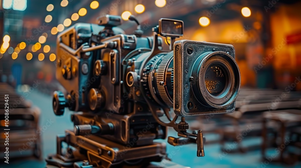 Vintage Film Camera Close-Up: A Glimpse into Cinematic History Stock ...