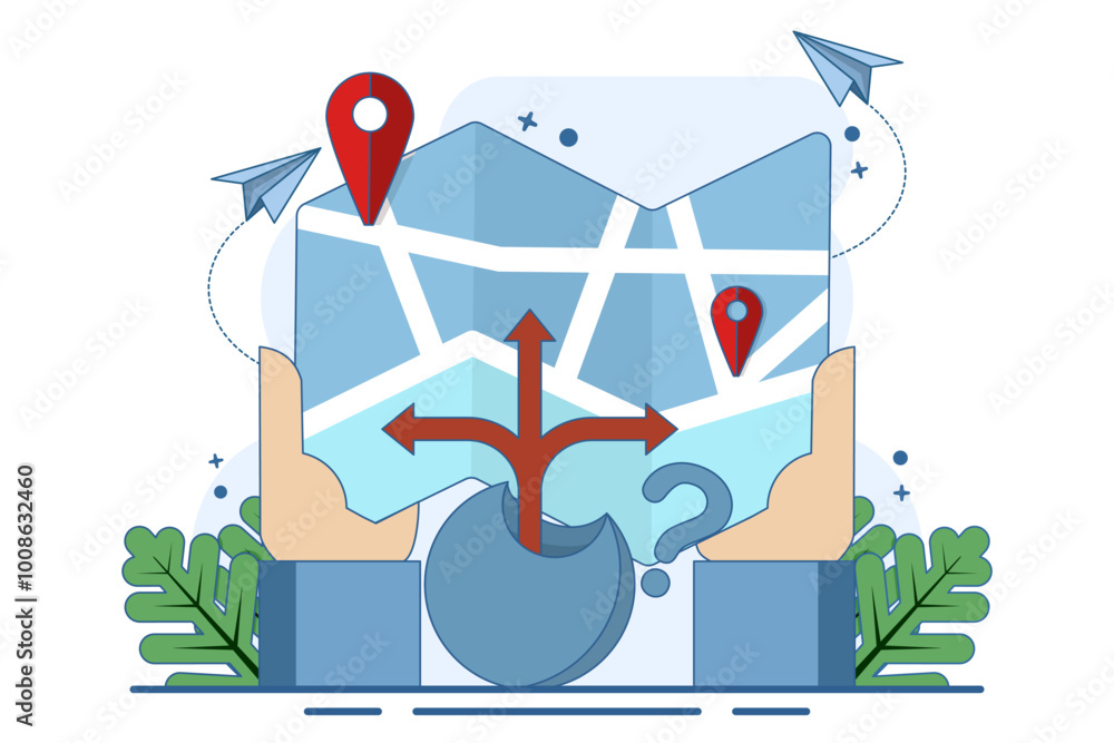 map concept. map UI elements. Geographical position and address. GPS ...