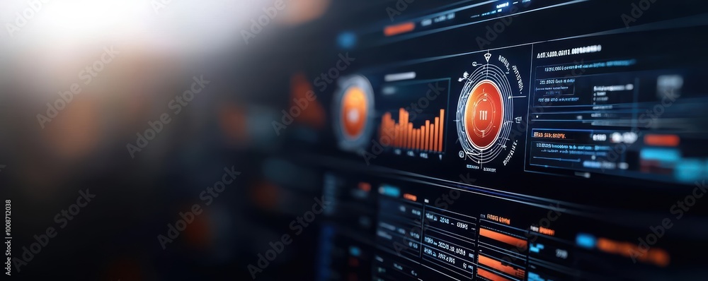 Digital interface displaying enterprise AI strategy, with charts and ...