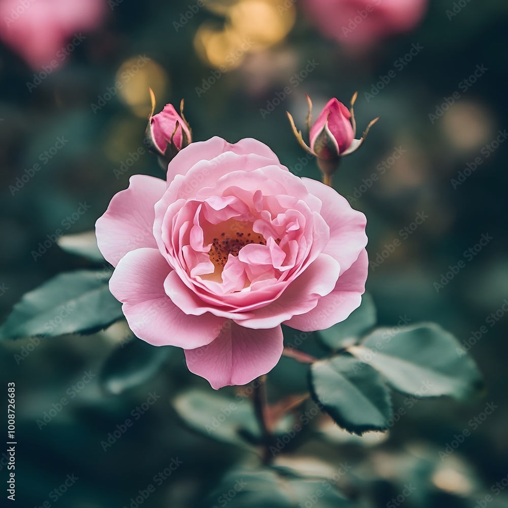 Rosa Damascena, known as the Damascus rose - pink, oleaginous ...