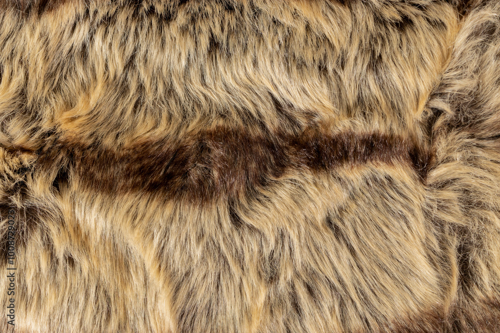 Photo & Art Print Faux Fur Fabric Texture with luxurious rich brown and ...