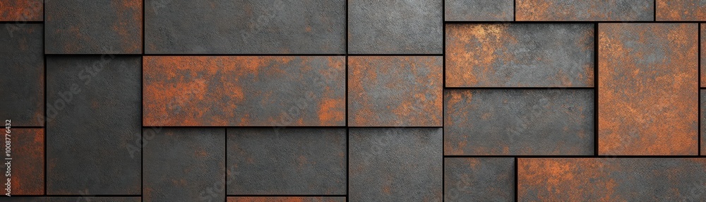 Textured wall with rich colors and varied patterns adding depth and ...