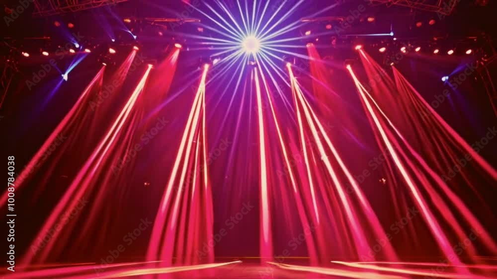 Stage Ray Of Light In Concert Hall. Lighting lamp rays shiny dynamic ...