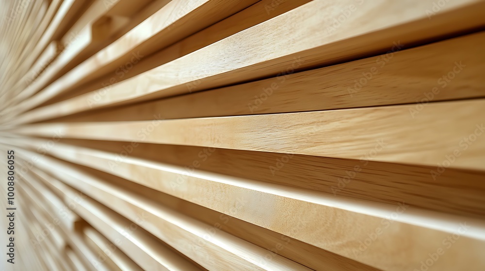 Wooden wall consisting of wooden horizontal slats. Texture of maple ...