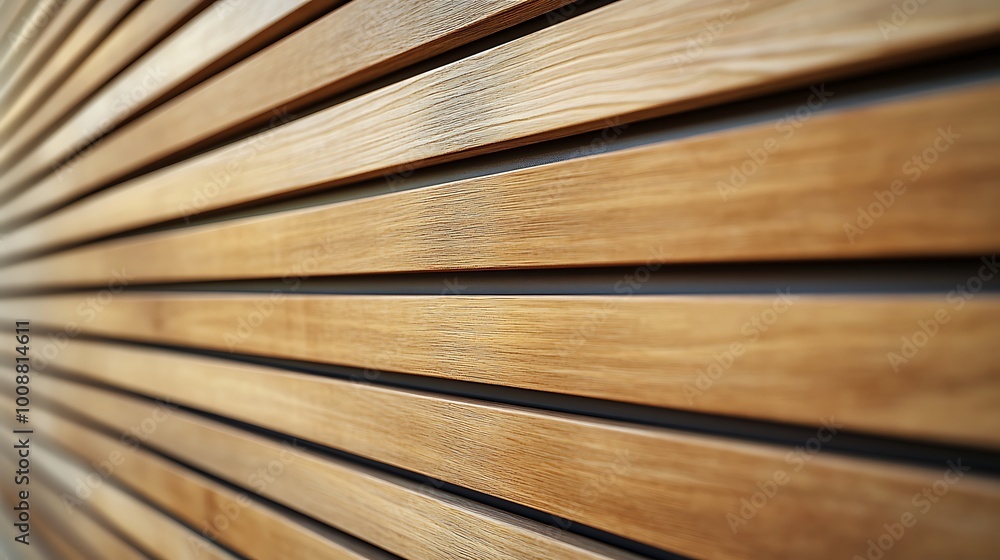 Wooden wall consisting of wooden horizontal slats. Texture of maple ...