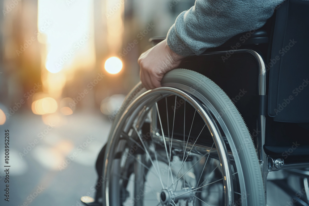 Disabled Handicapped Man in a Wheelchair Close-up, Disability Inclusion ...