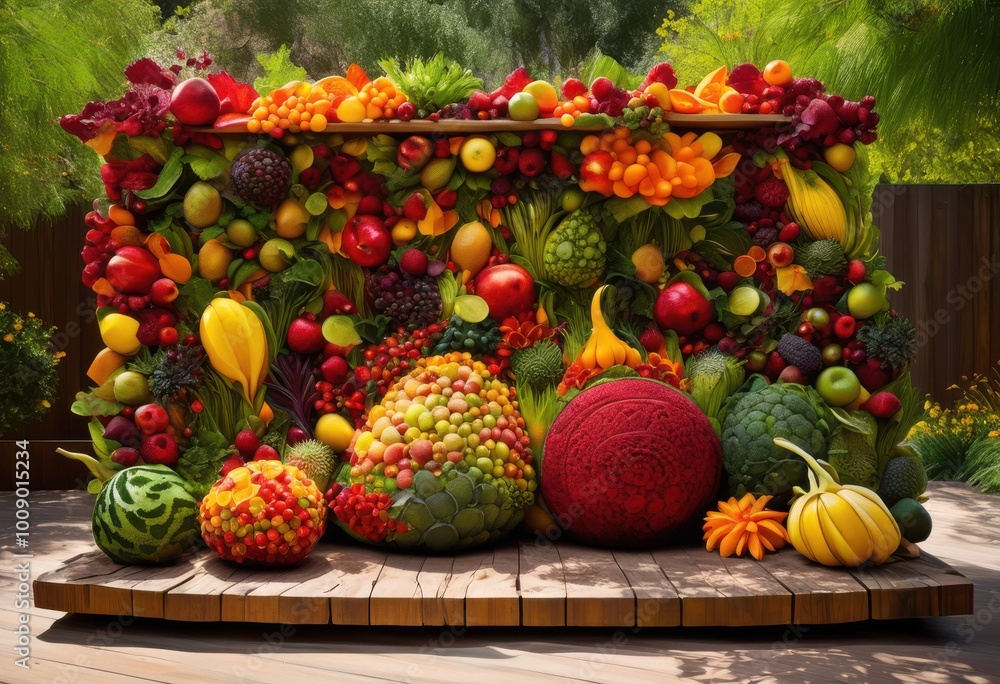 vibrant sculptures made from produce highlighting food waste potential ...