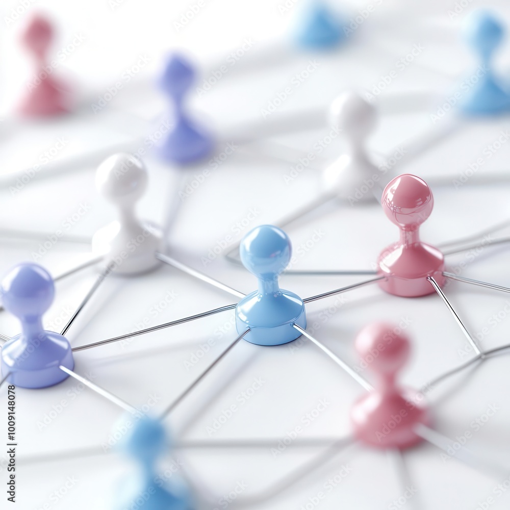 3D medical network map showing connections between different care ...