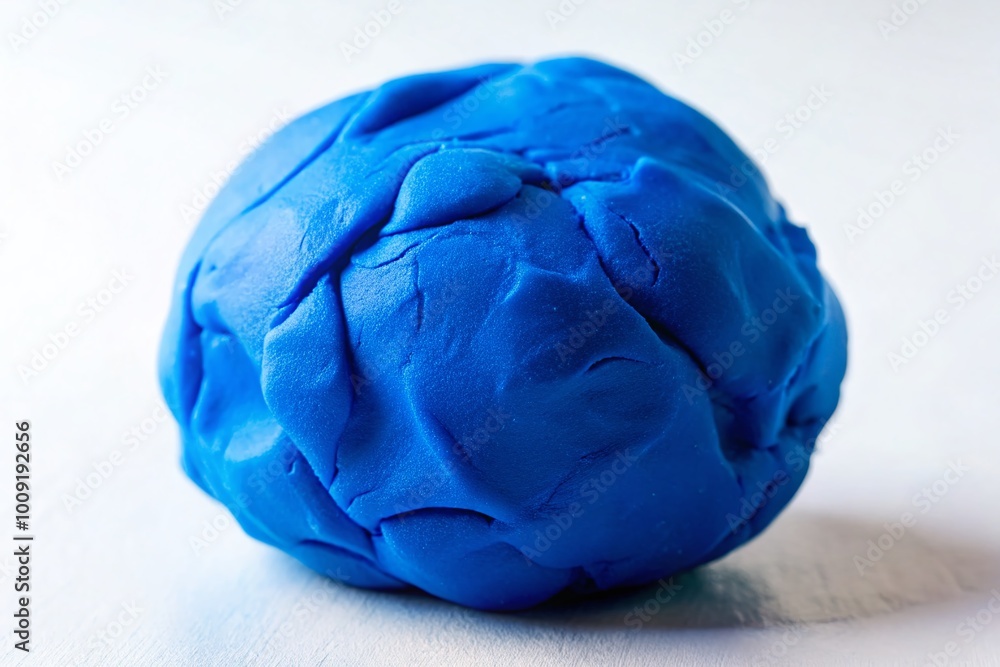 Dark Blue Play Doh on White Surface, Creative Modeling Clay for Arts ...