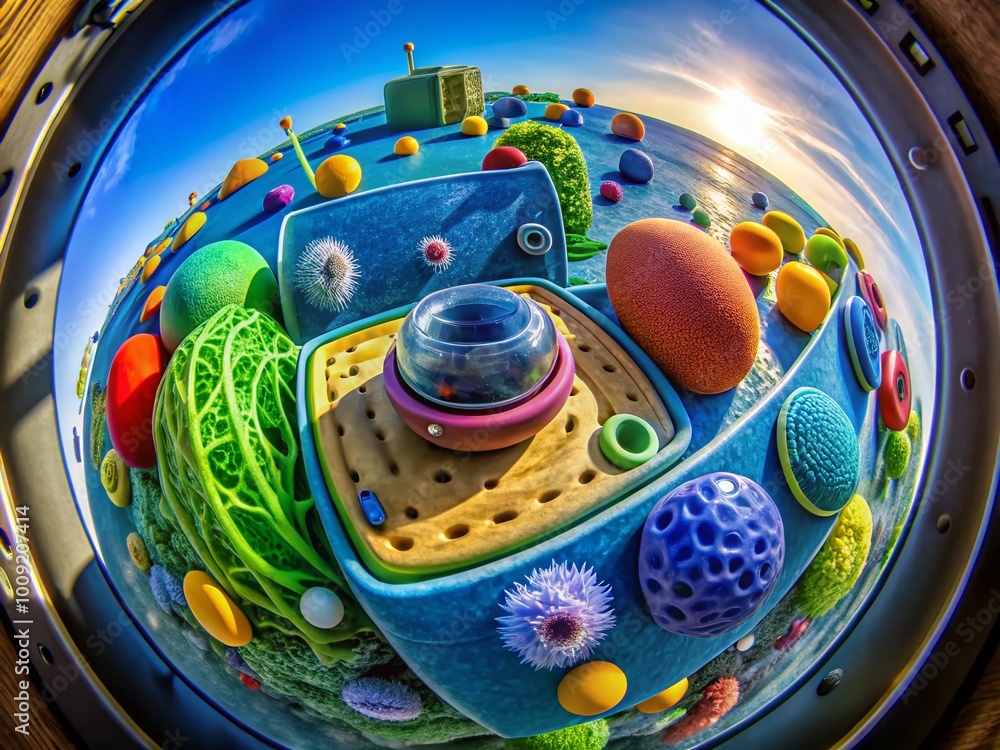 Detailed Diagram for Labeling Parts of an Animal Cell in Educational ...