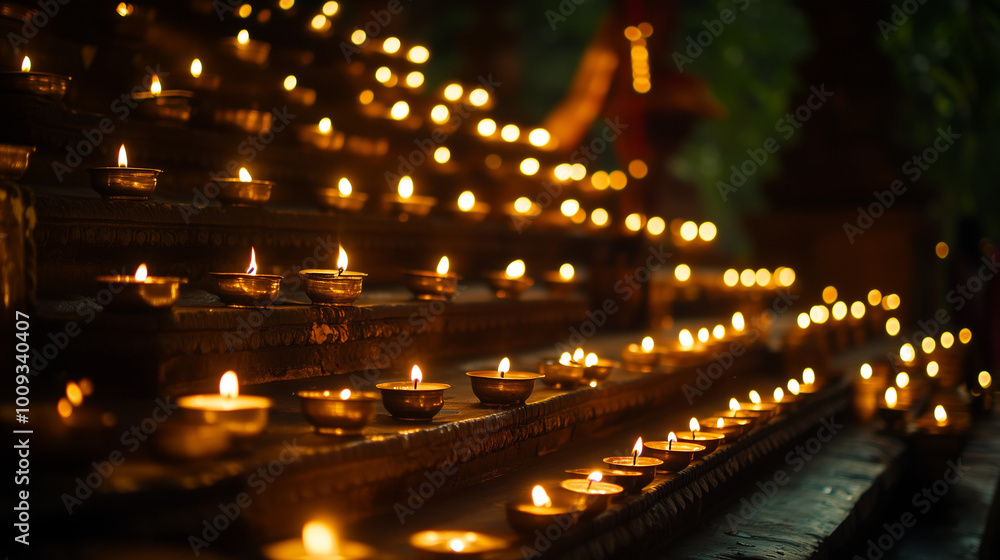 Karthigai Deepam festival in Tamil Nadu, thousands of small oil lamps ...