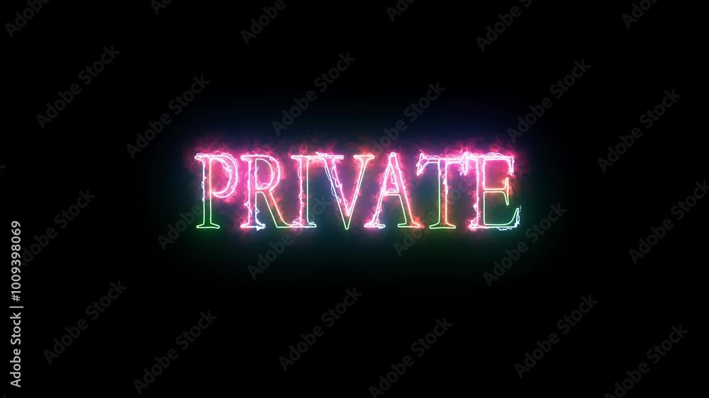 Private text word animation for promo video or presentation. Animation ...