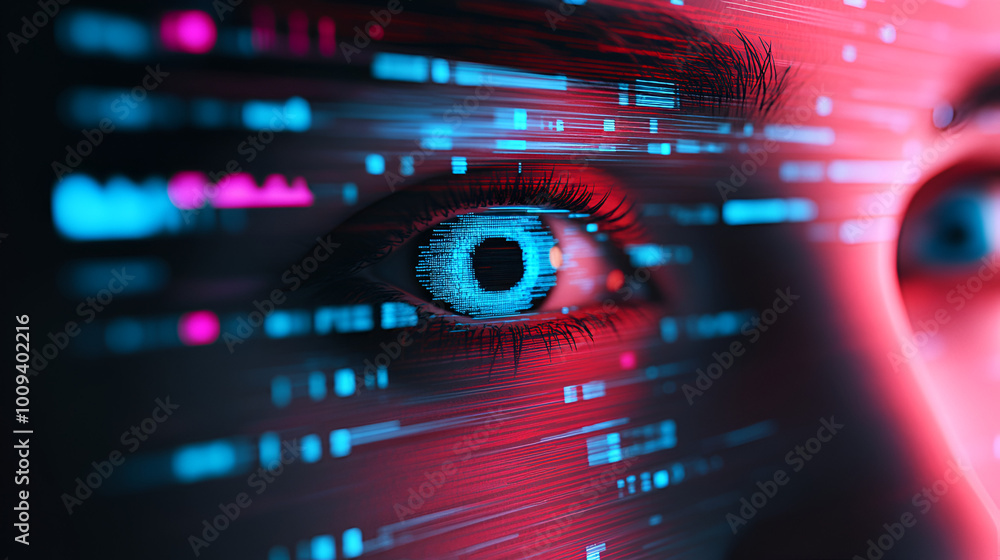 AI-powered image recognition technology, illustrating the creation of ...