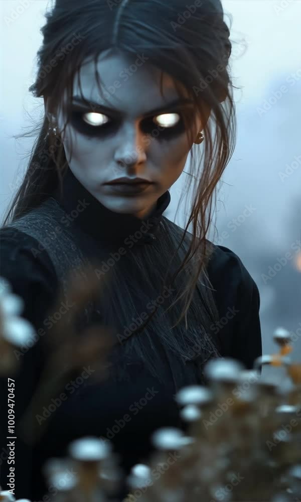 realistic 18th century translucent vampire young female ghost with ...