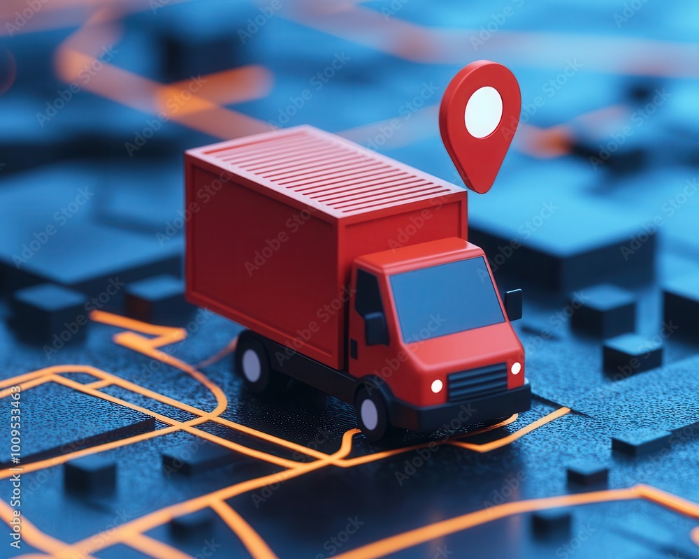 Digital map with ai in gps for delivery innovation and future transport ...