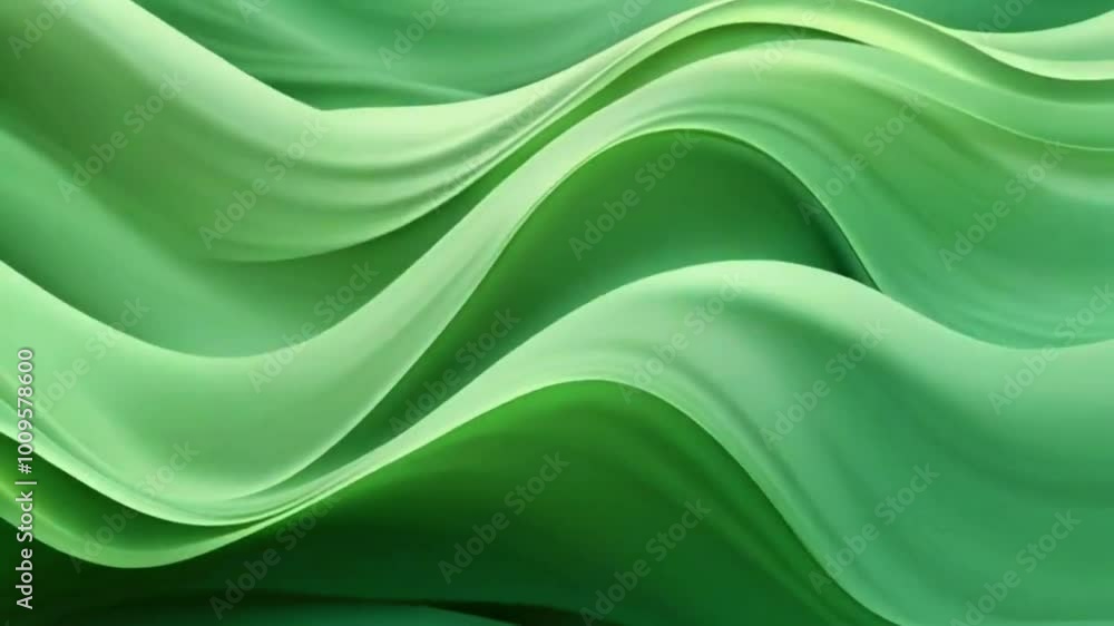 Vibrant lime green wavy lines that pulse shimmer. gradually fade from a ...