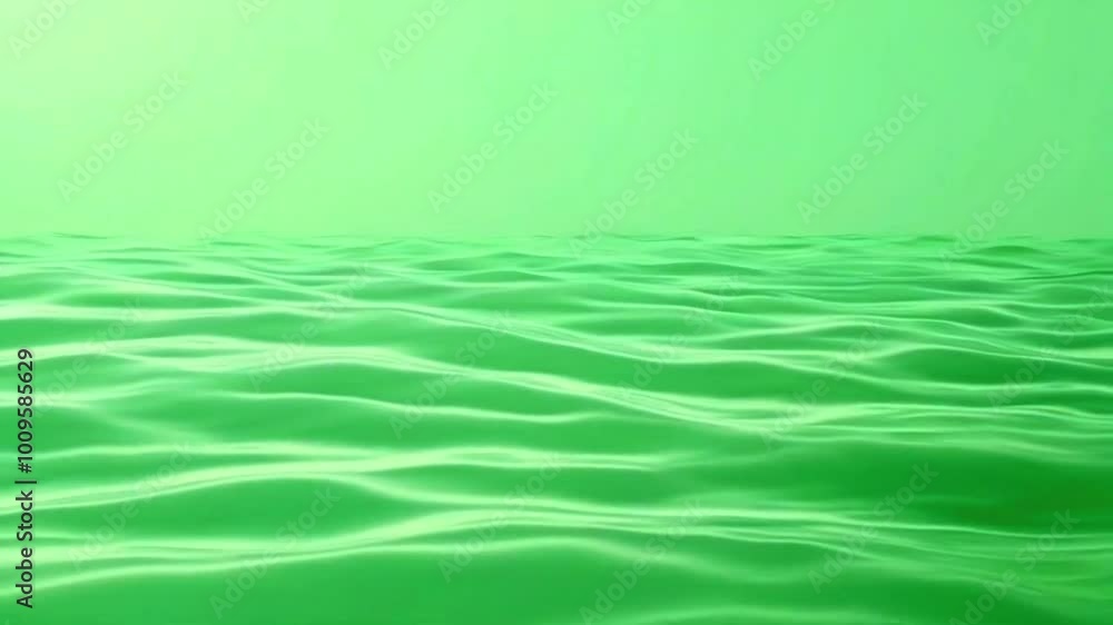 Vibrant lime green wavy lines that pulse shimmer. gradually fade from a ...