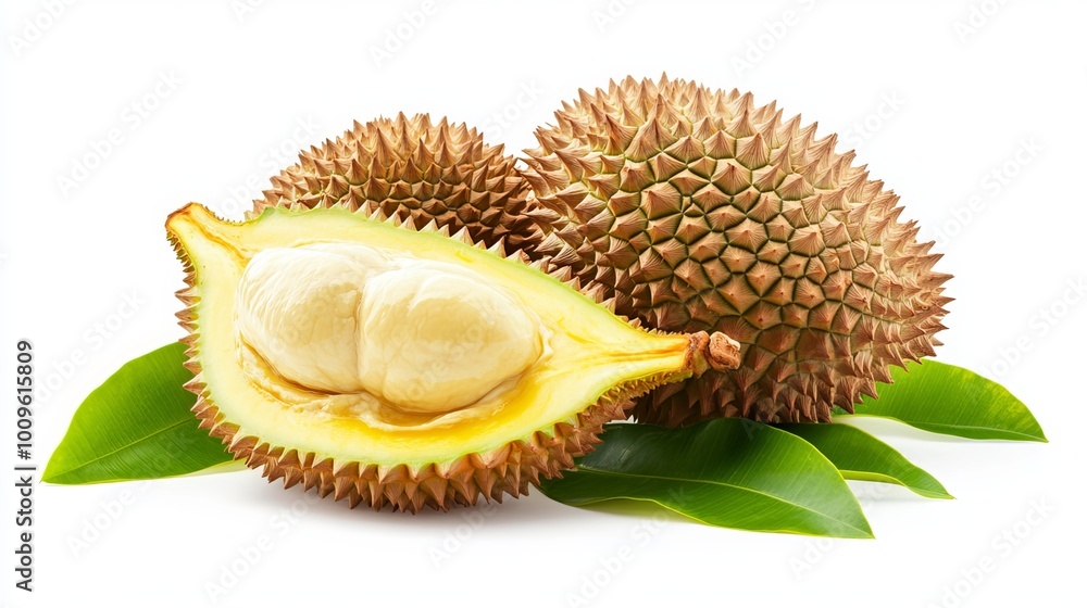 Durian, a tropical delicacy known for its pungent aroma and creamy ...