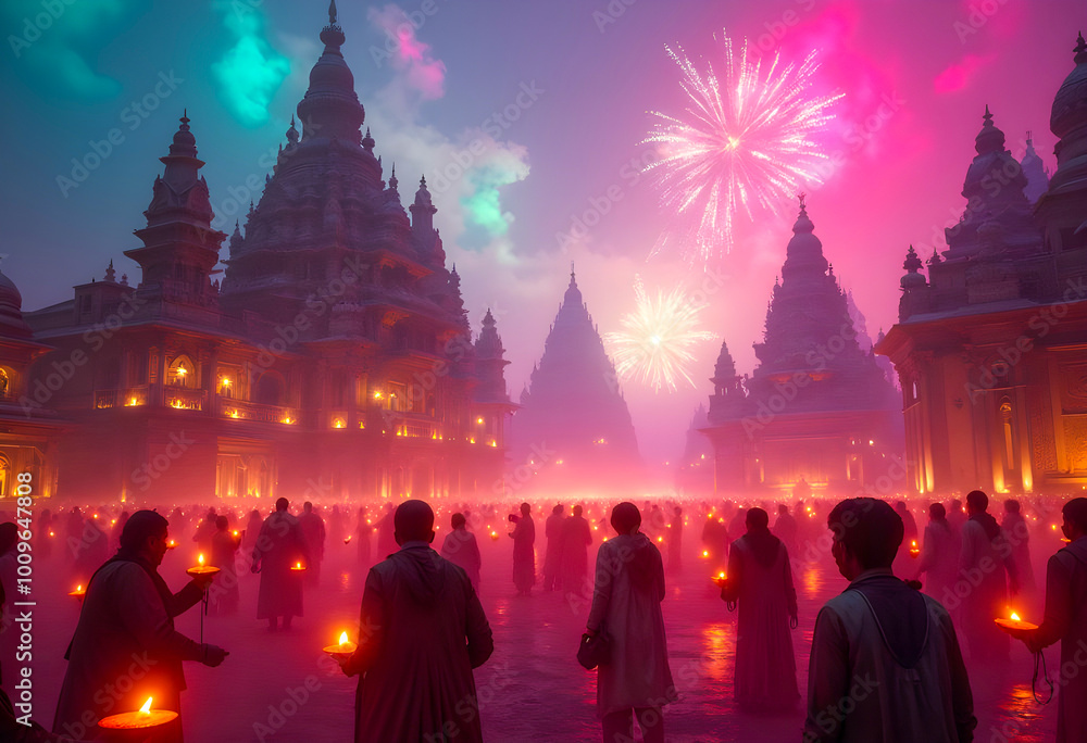 Immerse in Diwali's vibrant magic! Grand temples, mythical creatures ...