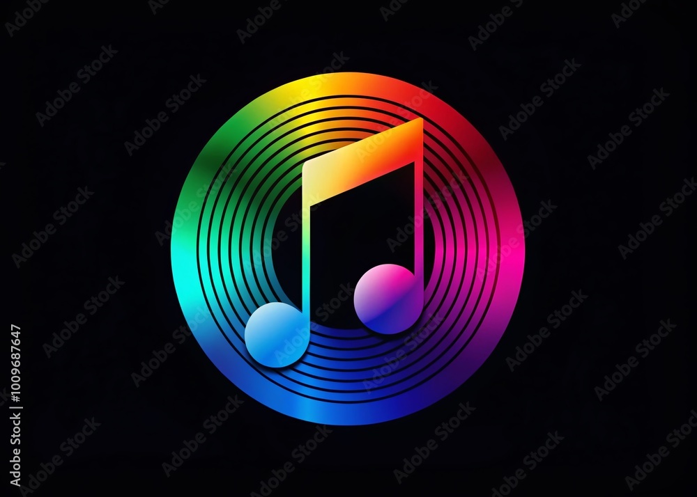 Vector graphic of a music streaming logo with a transparent background ...