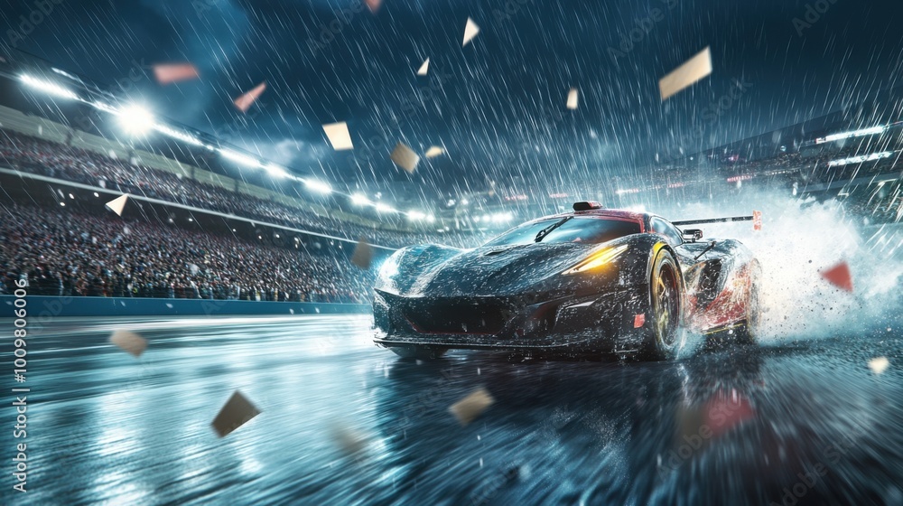 Velocity Prototype Unleashed: A hyper-realistic front-view shot of a ...