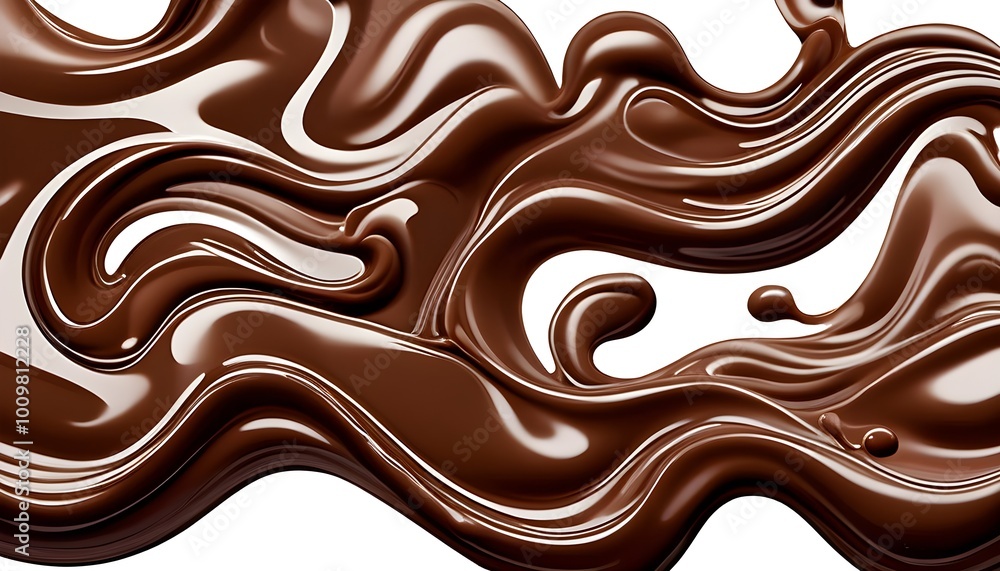 realistic melting chocolate effect on a transparent background with ...