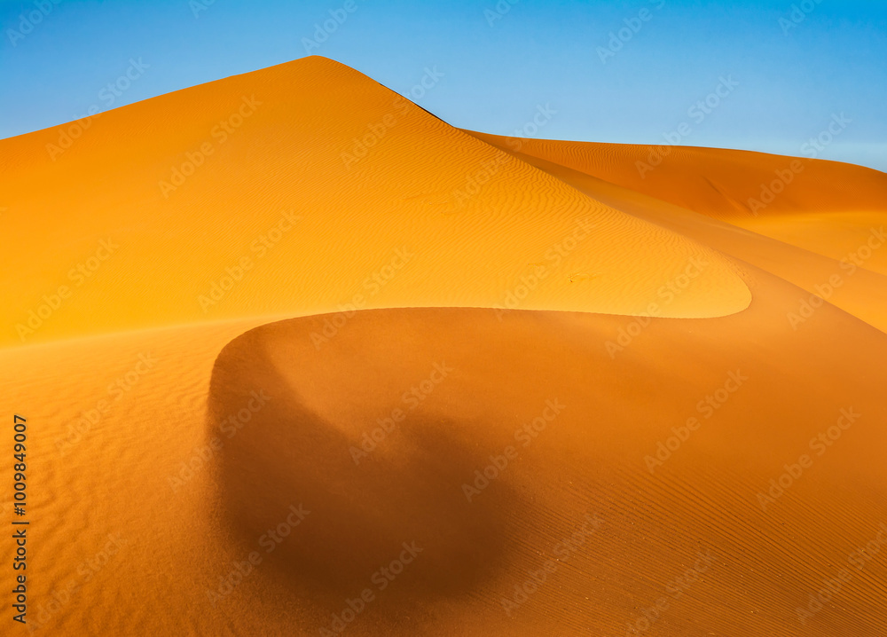 Amazing view of sand dunes in the Sahara Desert. Location: Sahara ...
