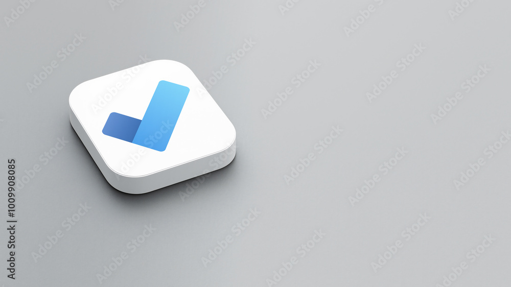 An icon of the Microsoft To Do app logo on a gray background, a white ...